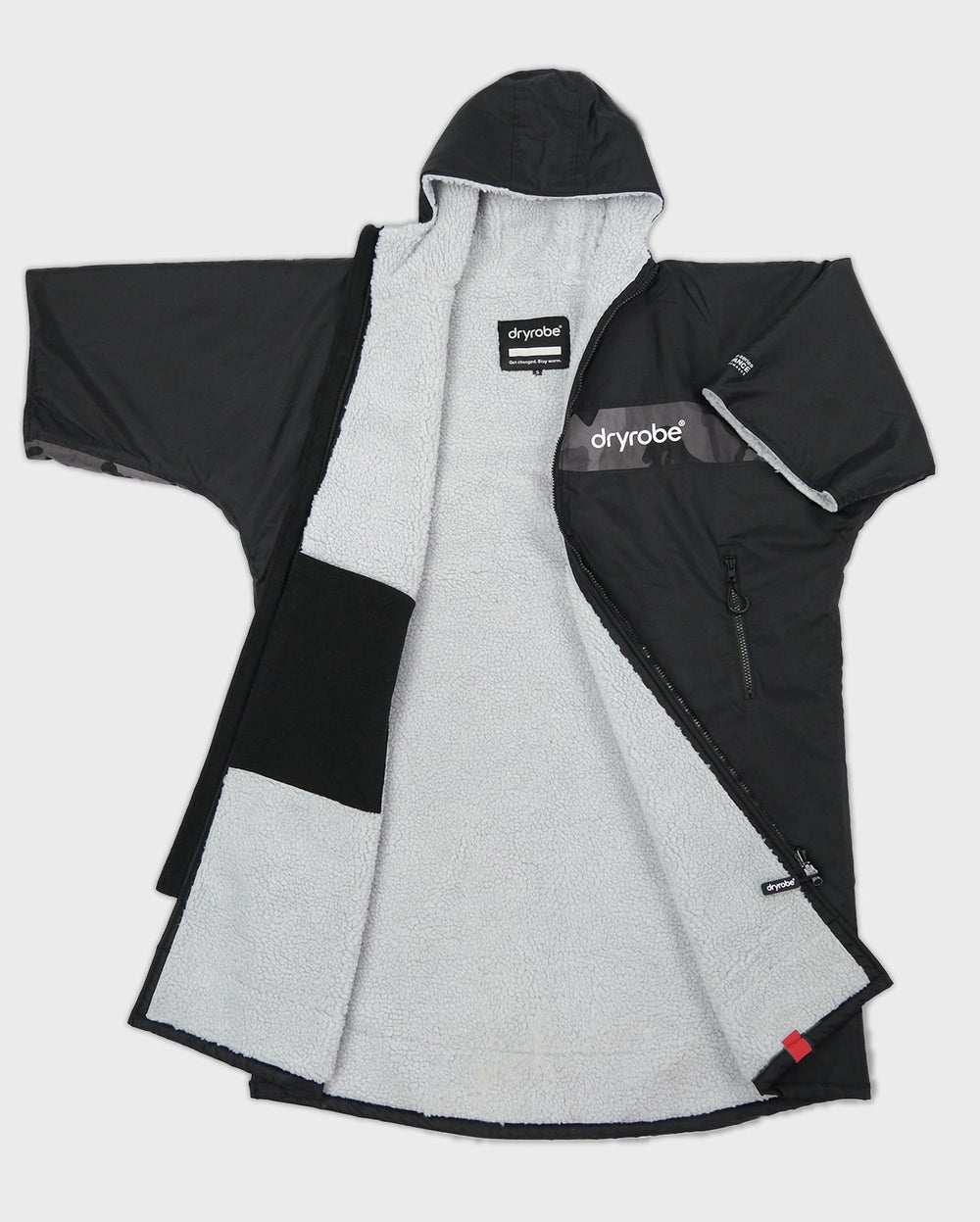 REWORK Black Grey Camo Kids Easy-Fit Changing Robe – Dryrobe® Europe