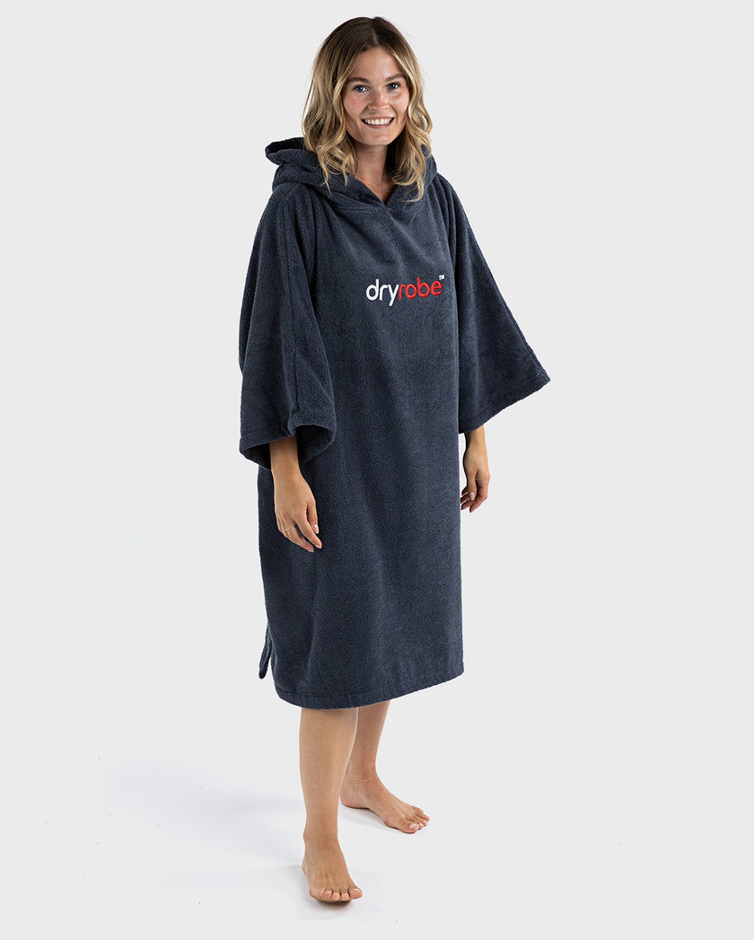 Navy Blue Adult Towel Changing Robe | Dryrobe® – Dryrobe® Europe