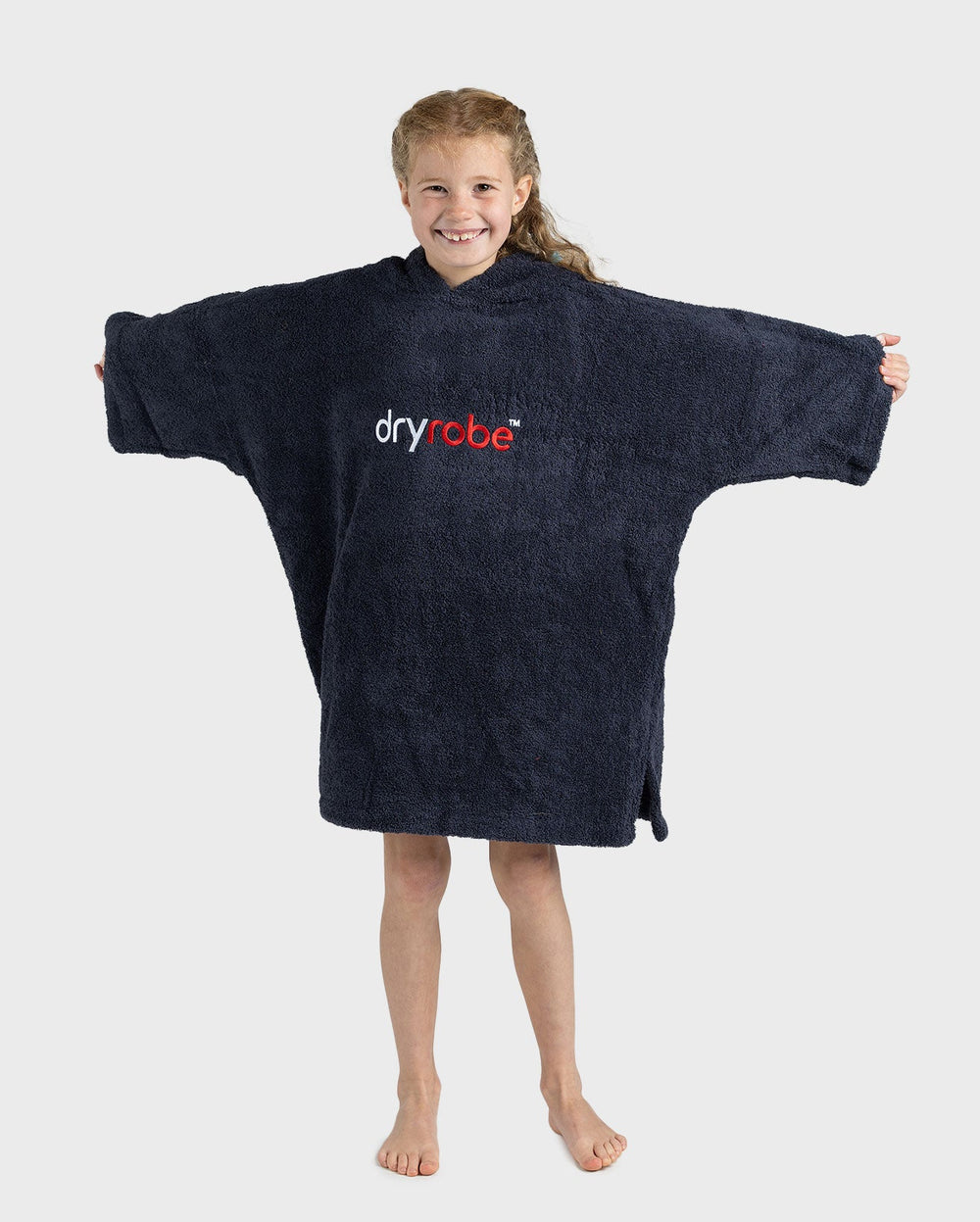 Navy Kids Organic Towel Changing Robe | Dryrobe® – Dryrobe® Europe