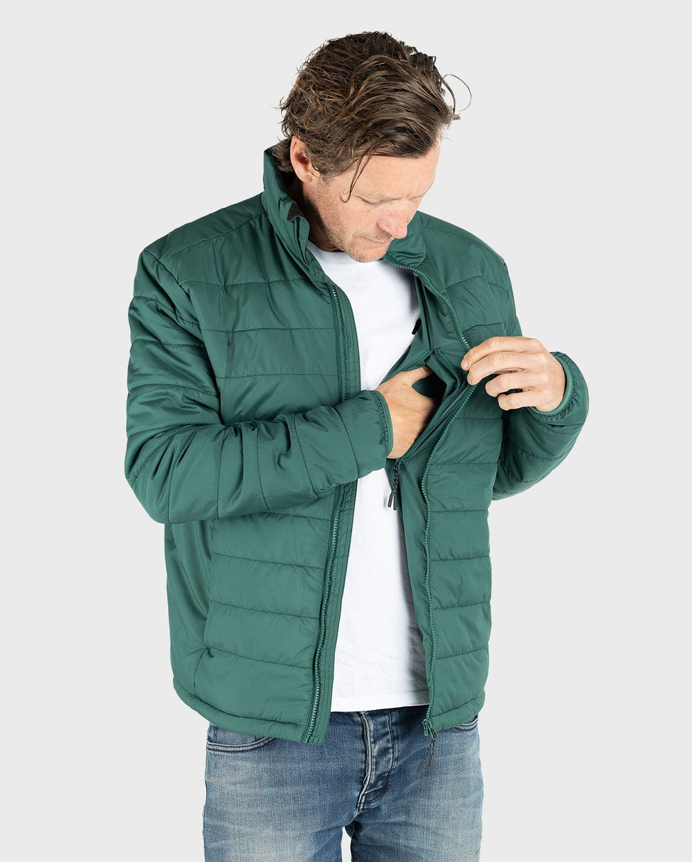 Hunter Green Men's Light Weight Jacket | Dryrobe® – Dryrobe® Europe